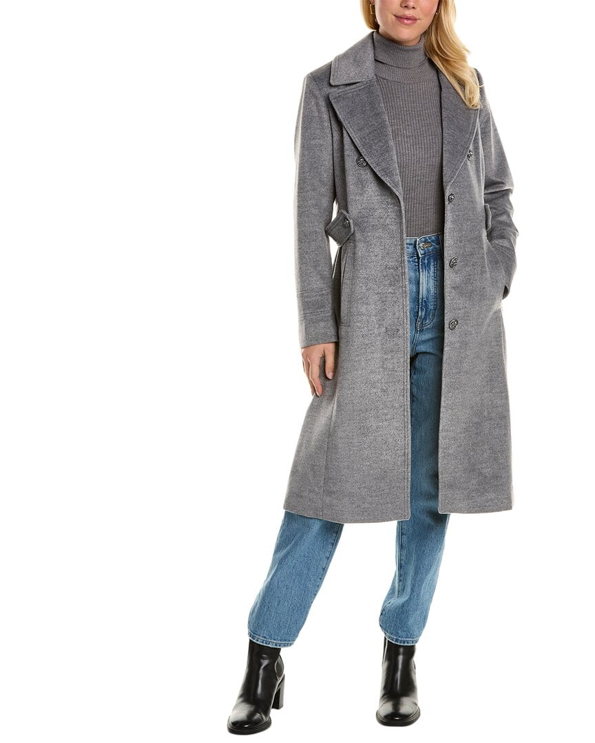 Kenneth Cole womens Wool-Blend Military Jacket, XS, Gray - Walmart.com