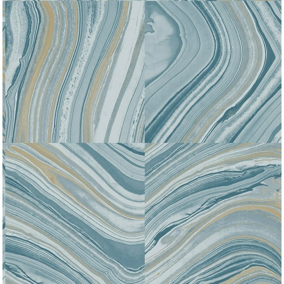 Kenneth James Agate Blue Stone Wallpaper - Walmart.com