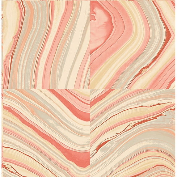 Kenneth James Agate Coral Stone Wallpaper, 20.5-in by 33-ft, 56.4 sq ...