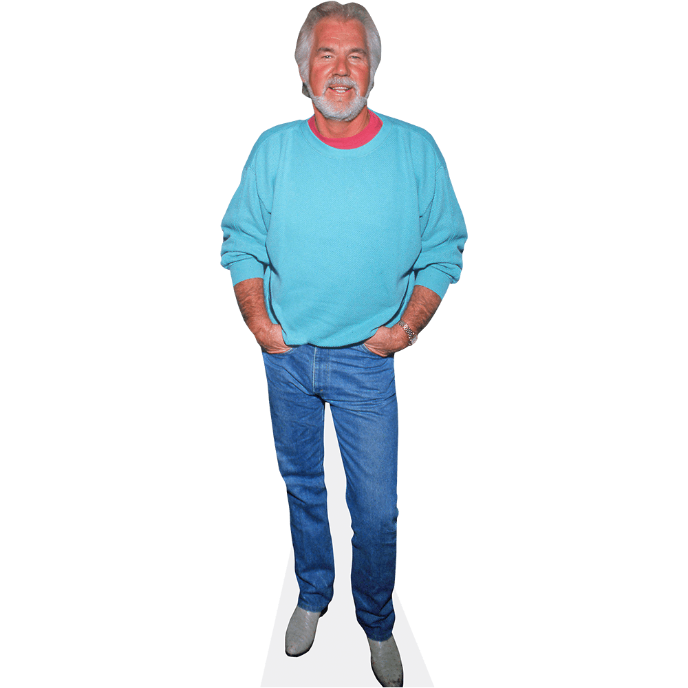 Kenneth Rogers (Blue Jumper) Lifesize Cardboard Cutout Standee ...