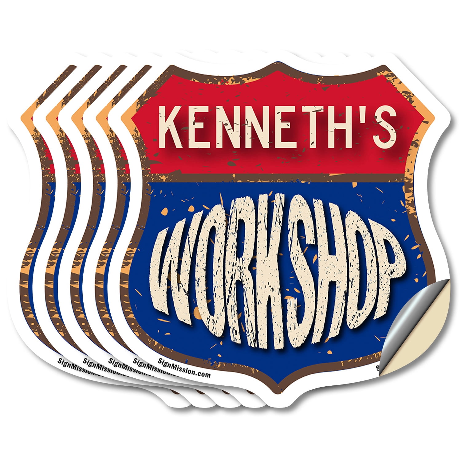 Kenneth's Workshop (5 Pack) 4 inch X 4 inch Shield Shaped Heavy Duty 3. ...