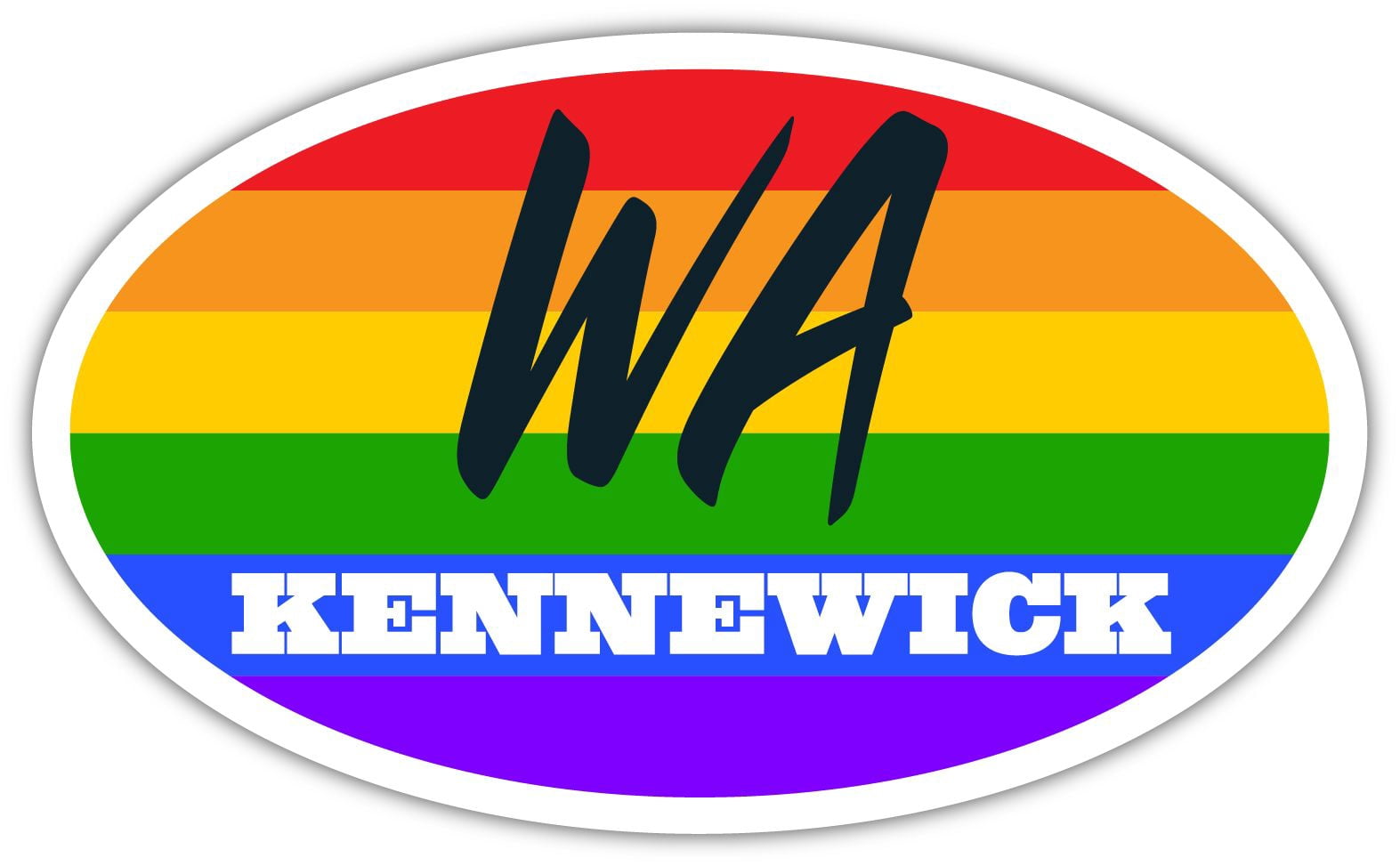 Kennewick WA Washington Benton County Rainbow Pride Flag 6 Stripes ...