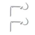 Kenney 1" Adjustable 3.5-4.5" Curtain Rod Mounting Brackets, Set of 2 ...