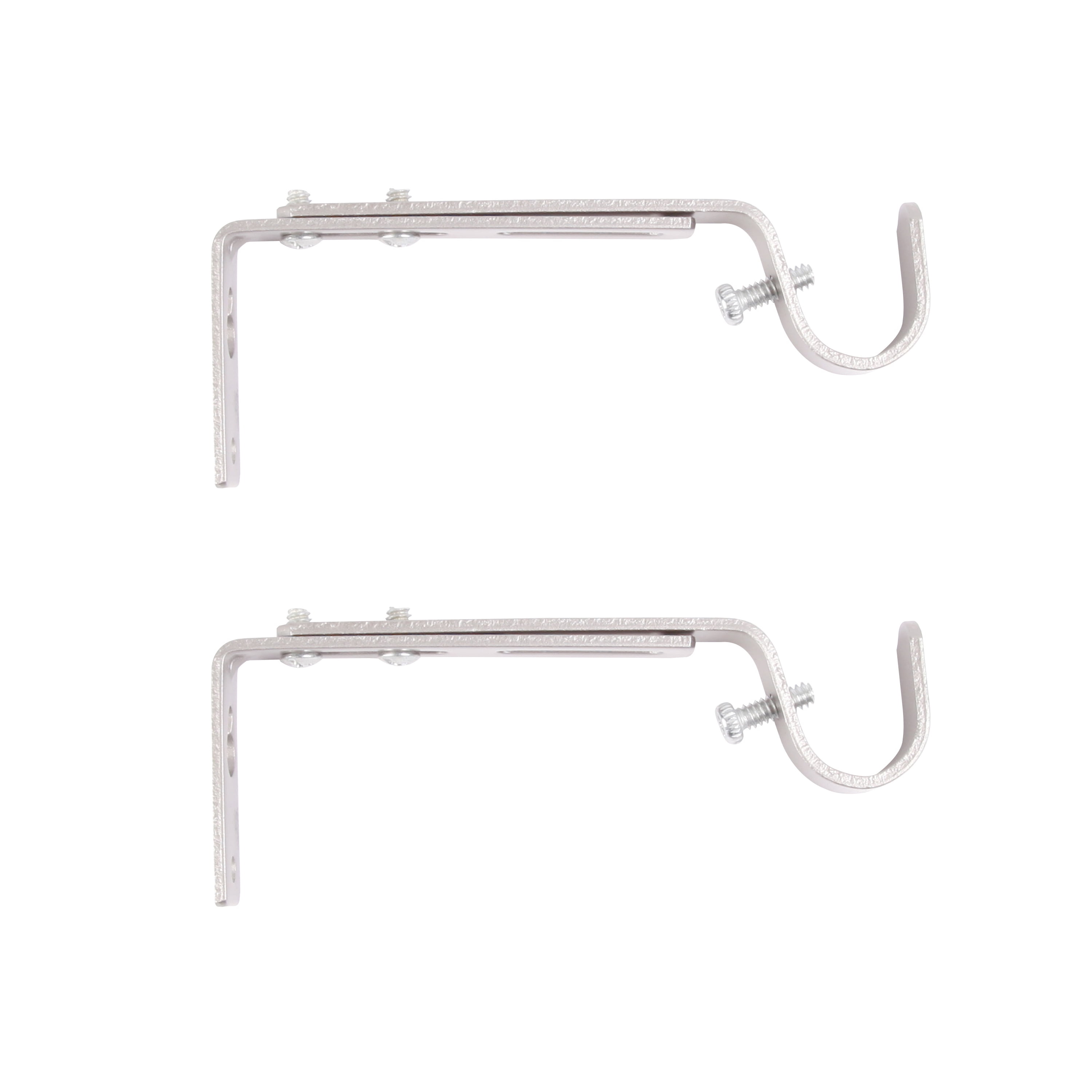 Kenney 3/4" Adjustable 4.5-6.125" Curtain Rod Mounting Brackets, Set of ...