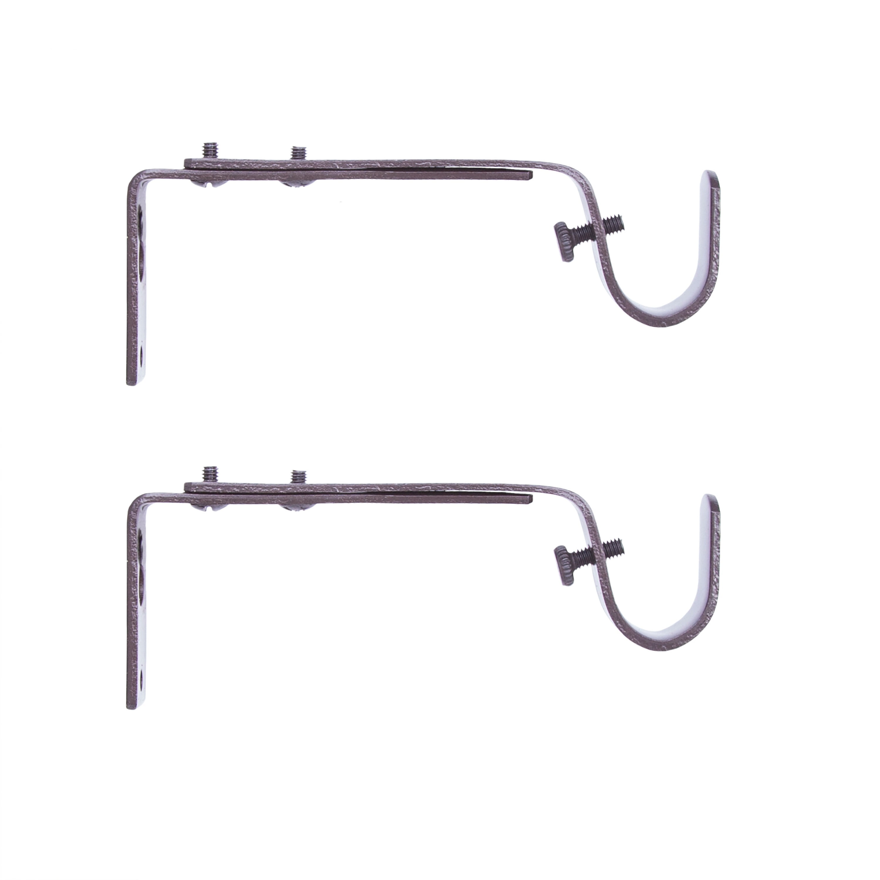 Kenney 3/4" Adjustable 4.5-6.125" Curtain Rod Mounting Brackets, Set of ...