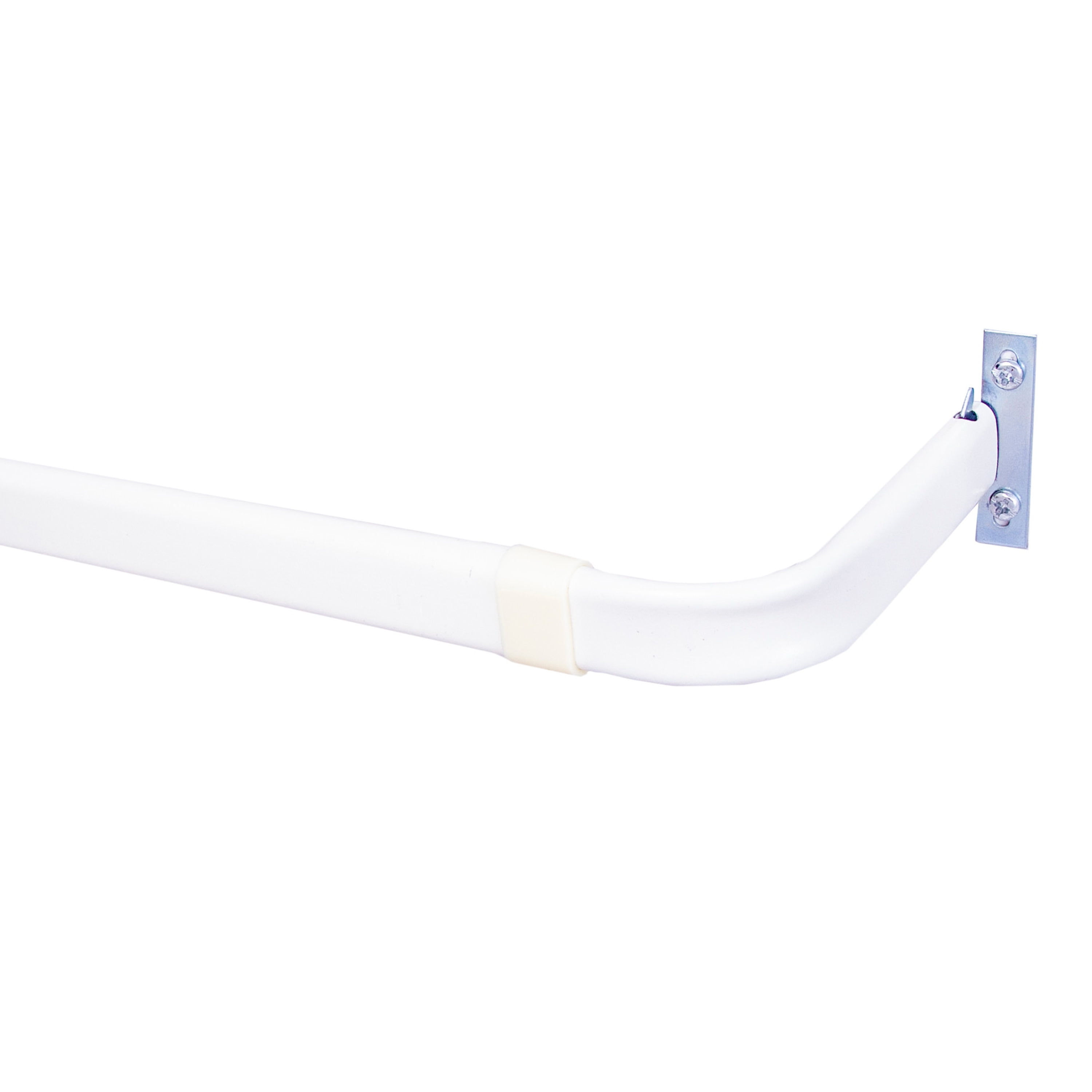 "Kenney® White Adjustable Basic Curtain Rod, 48-86"", Durable Steel ...