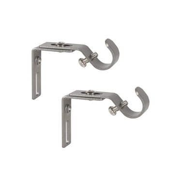 Kenney 1" Adjustable 3.5-4.5" Curtain Rod Mounting Brackets, Set of 2 ...