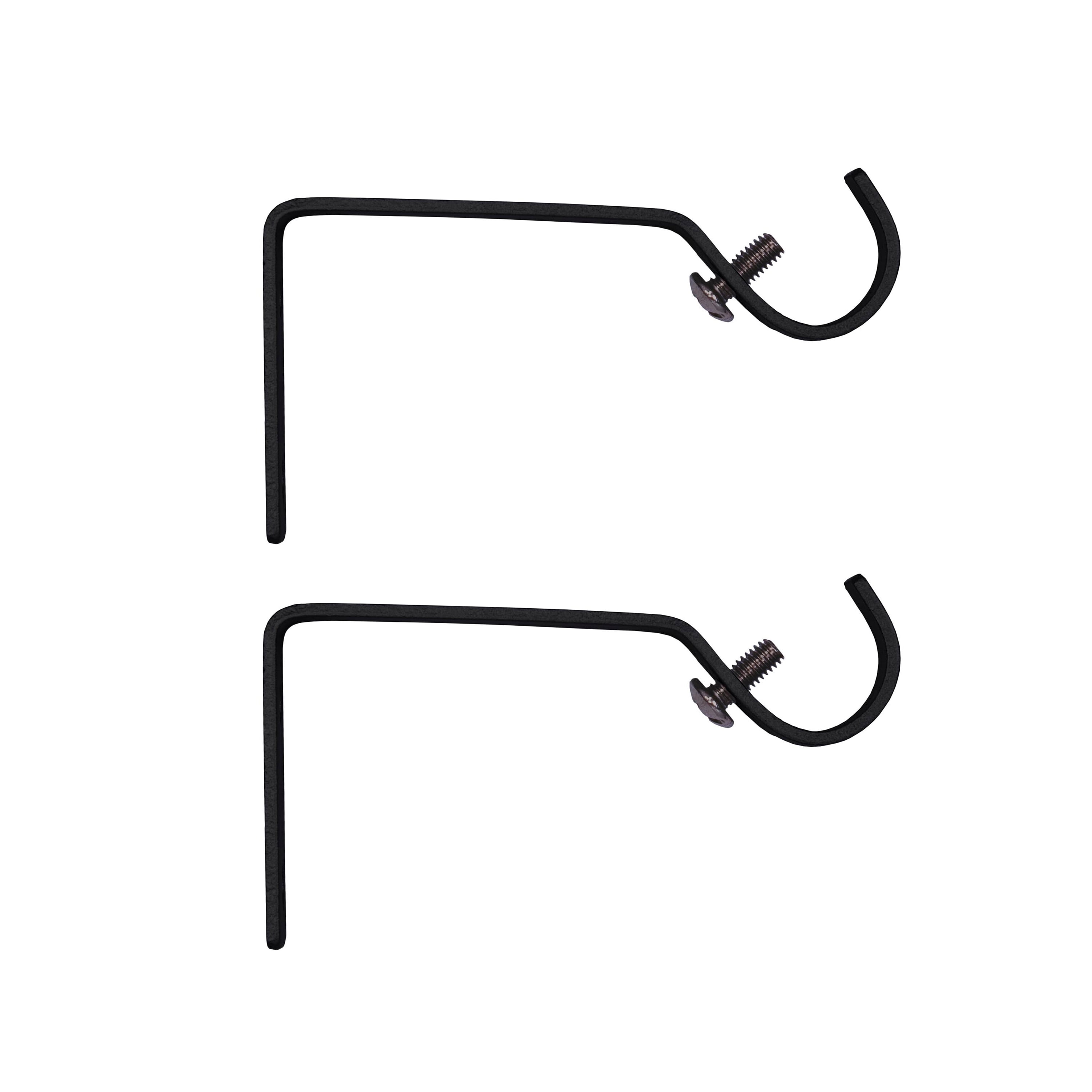 Kenney 5/8 Steel Curtain Rod Brackets - Set of 2 - Walmart.com