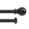 Kenney Irvington Standard Steel Decorative Window Curtain Rod, 36-66 ...