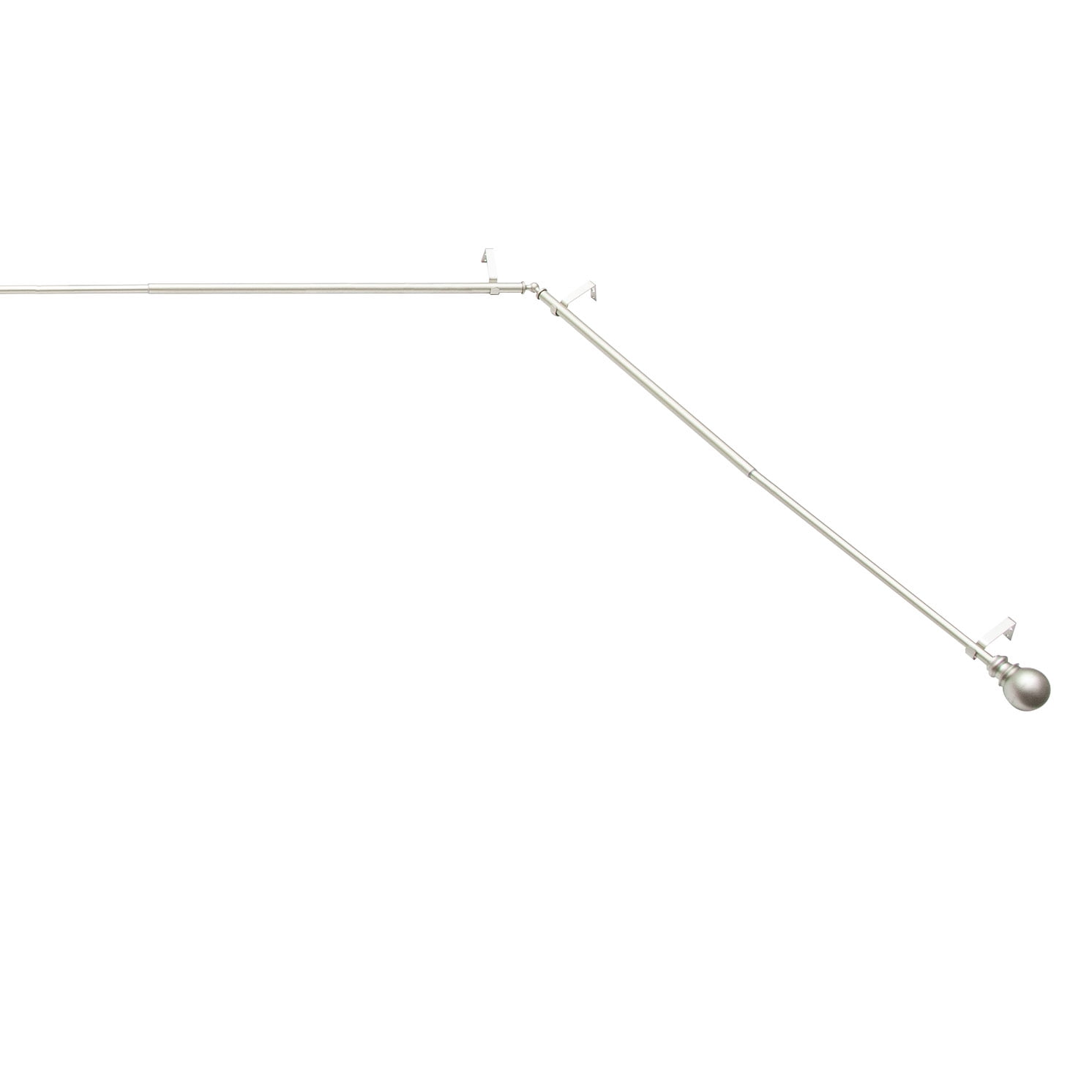 Kenney Bryce Decorative Steel Bay Window Curtain Rod, 78-144 ...