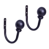 Kenney Chelsea Ball End Curtain Holdback Set, Black, Set of 2 - Walmart.com