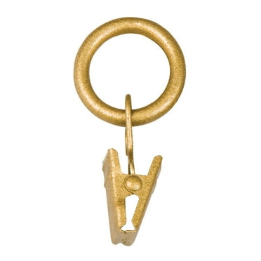 Drapery Clip Rings (Set of 7) Fits 1" Rod Plated Brushed Nickel ...