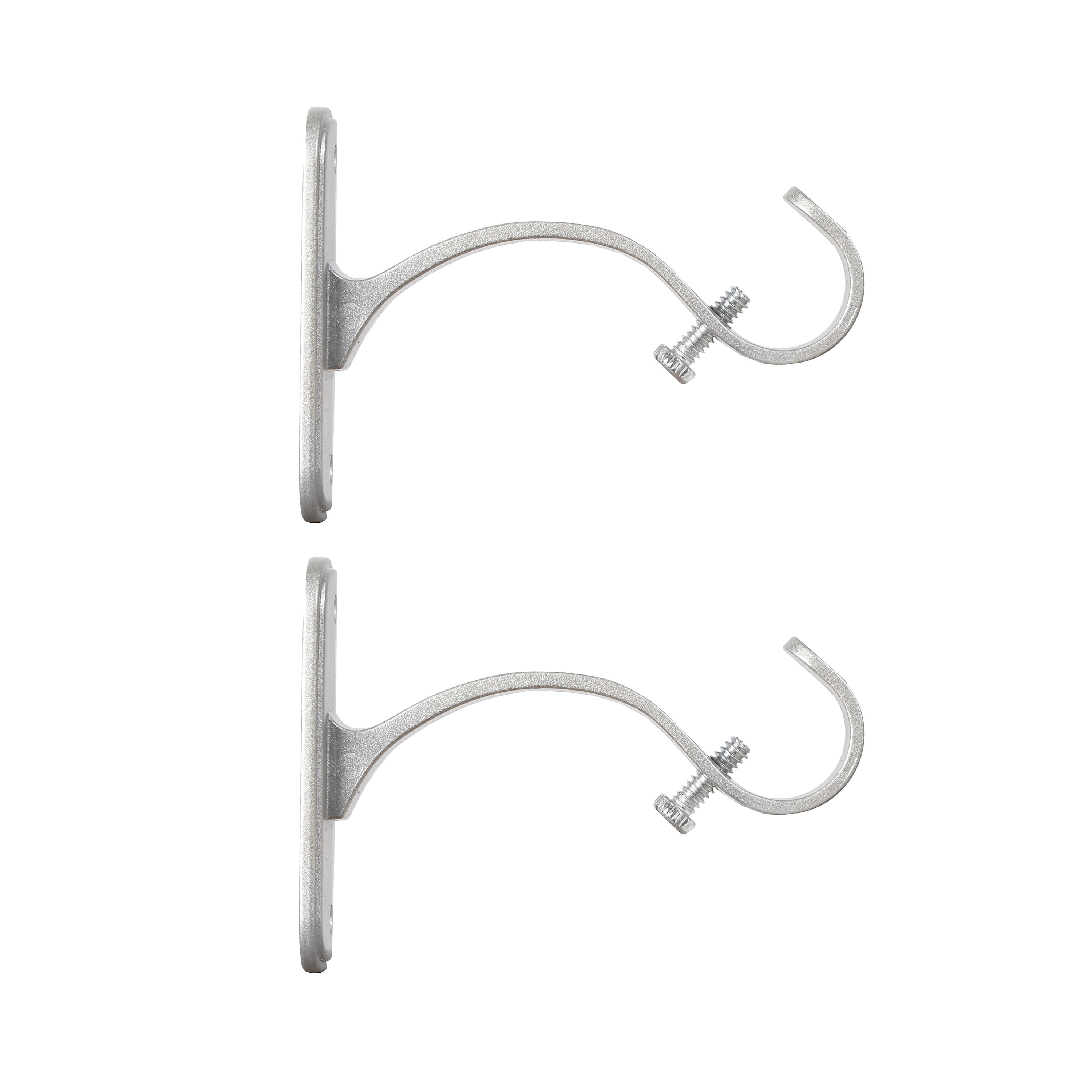 Kenney 5/8"-3/4" Steel Curtain Rod Mounting Brackets, Wall or Ceiling ...