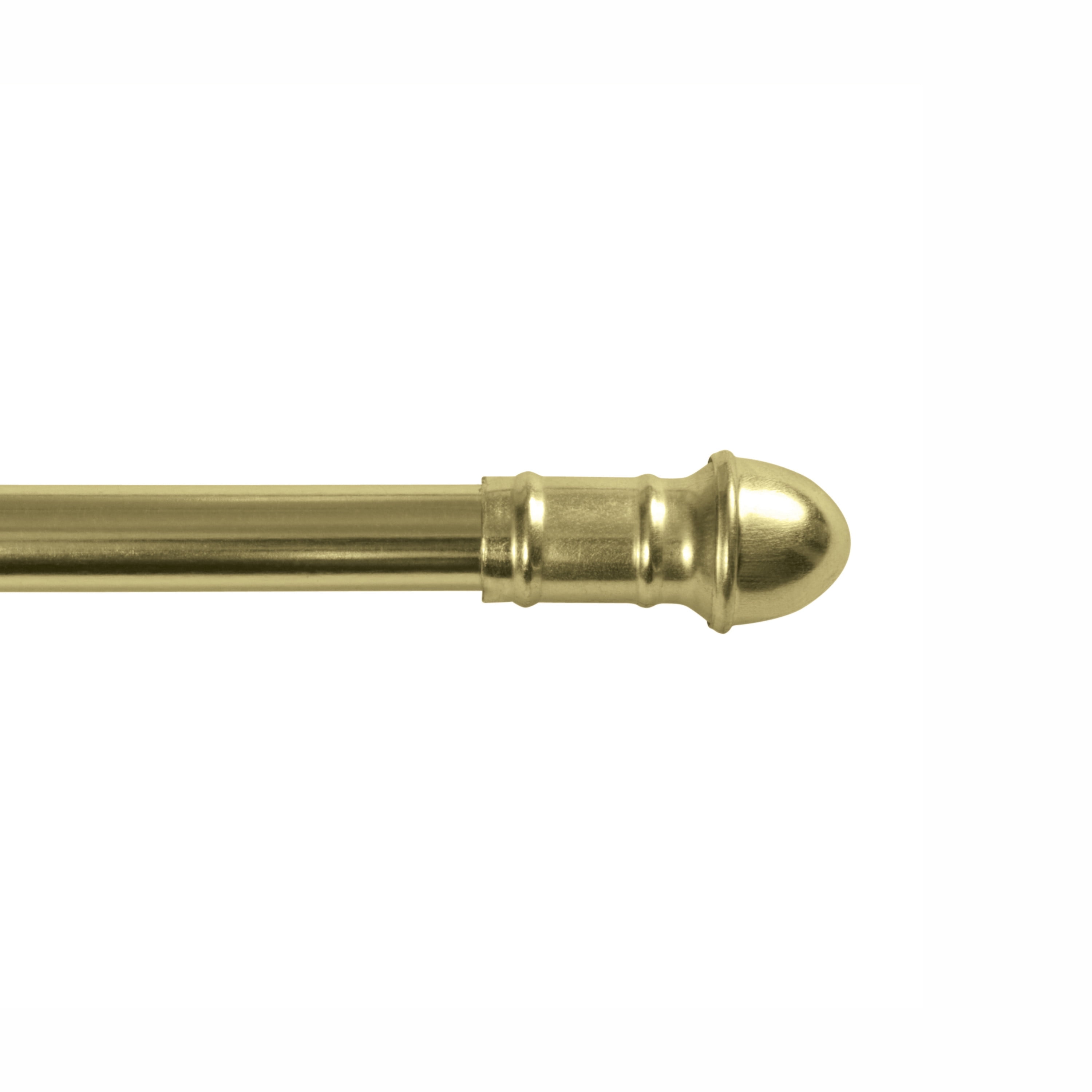 "Kenney Dresden Brass 7/16"" Steel Curtain Rod, Adjustable 28-48 ...