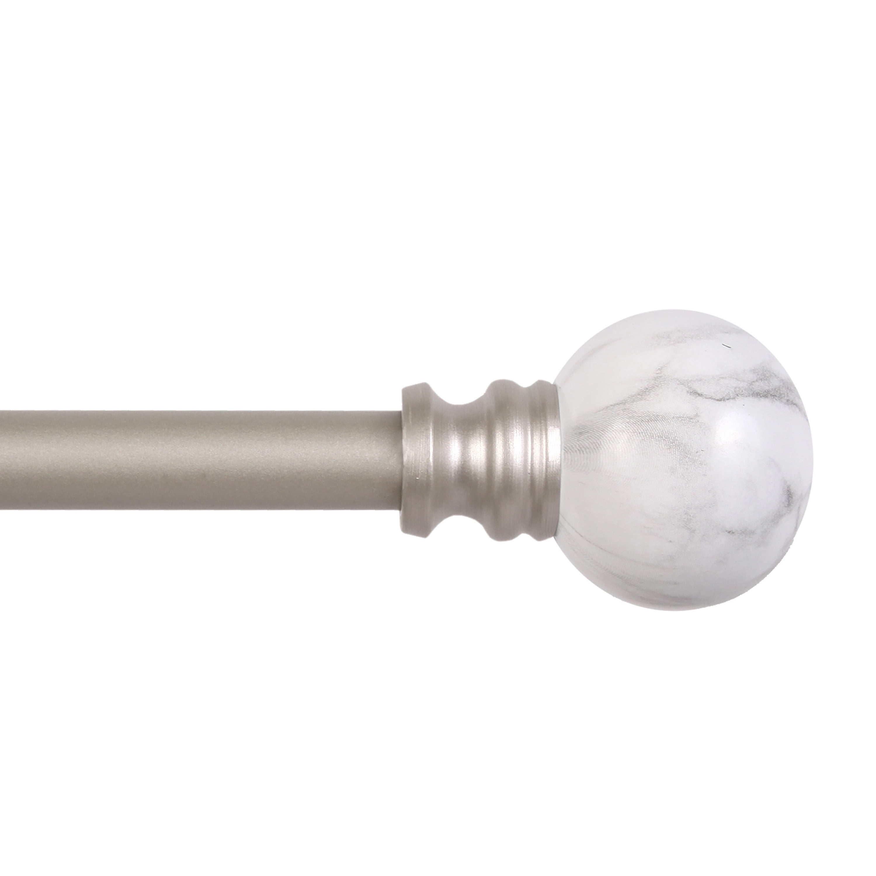 Kenney Fast Fit Easy Install Marble Ball Curtain Rod Set, 30-84 Inch ...