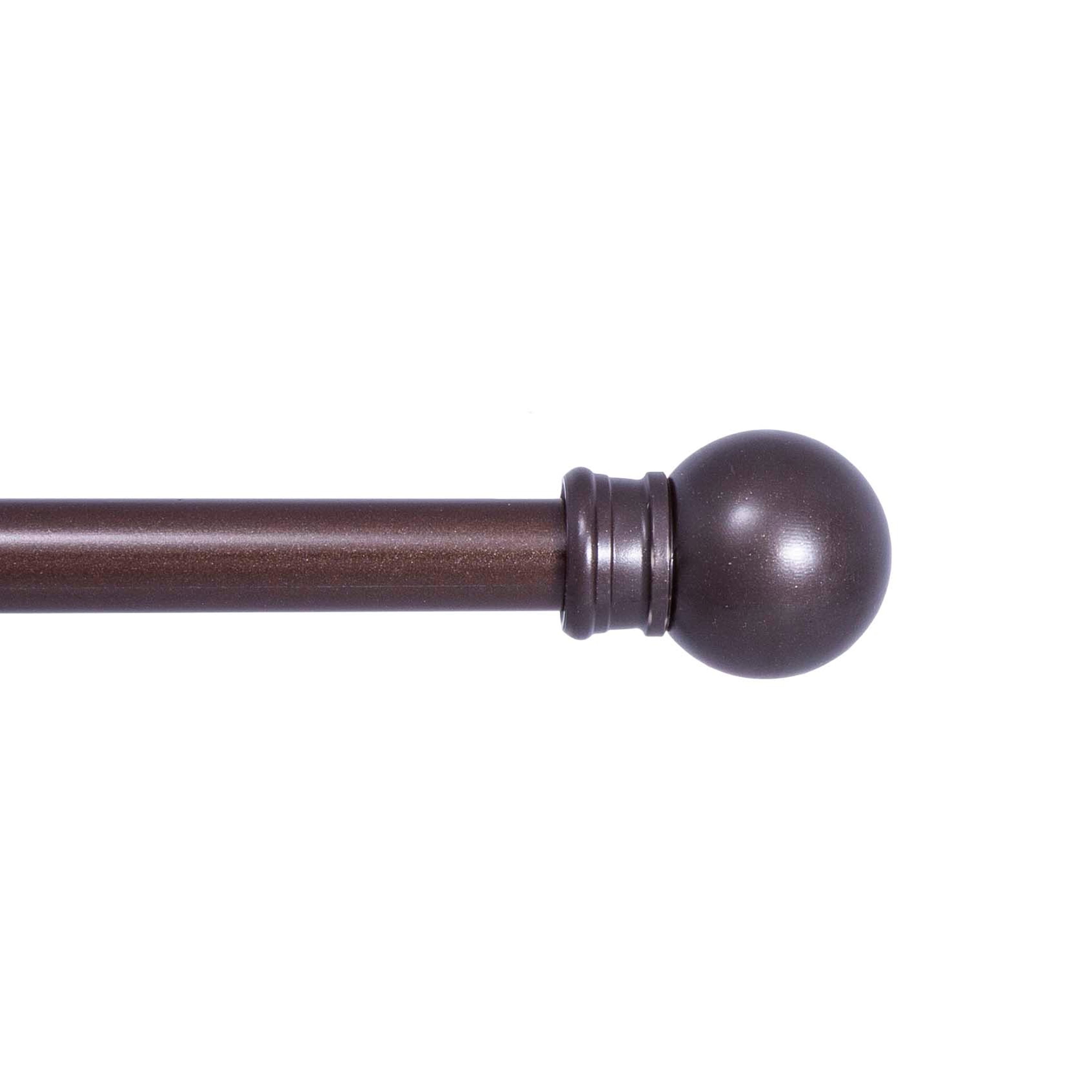 Kenney Fiona 48-84" Petite Café Adjustable Curtain Rod, 7/16" Dia ...