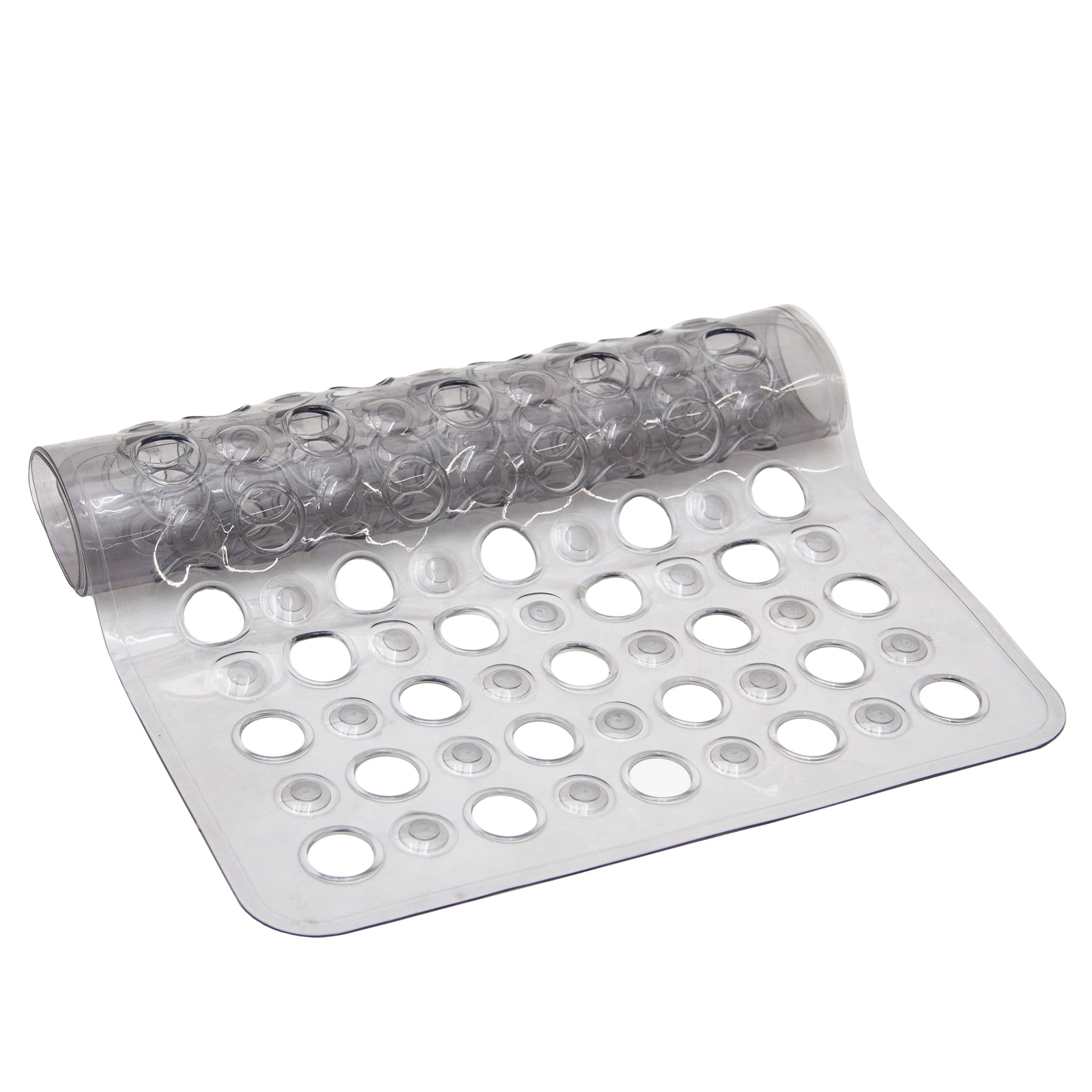 Kenney Vinyl Bath Mat with Suction Cups and Large Drain Holes, 27" x 14 ...
