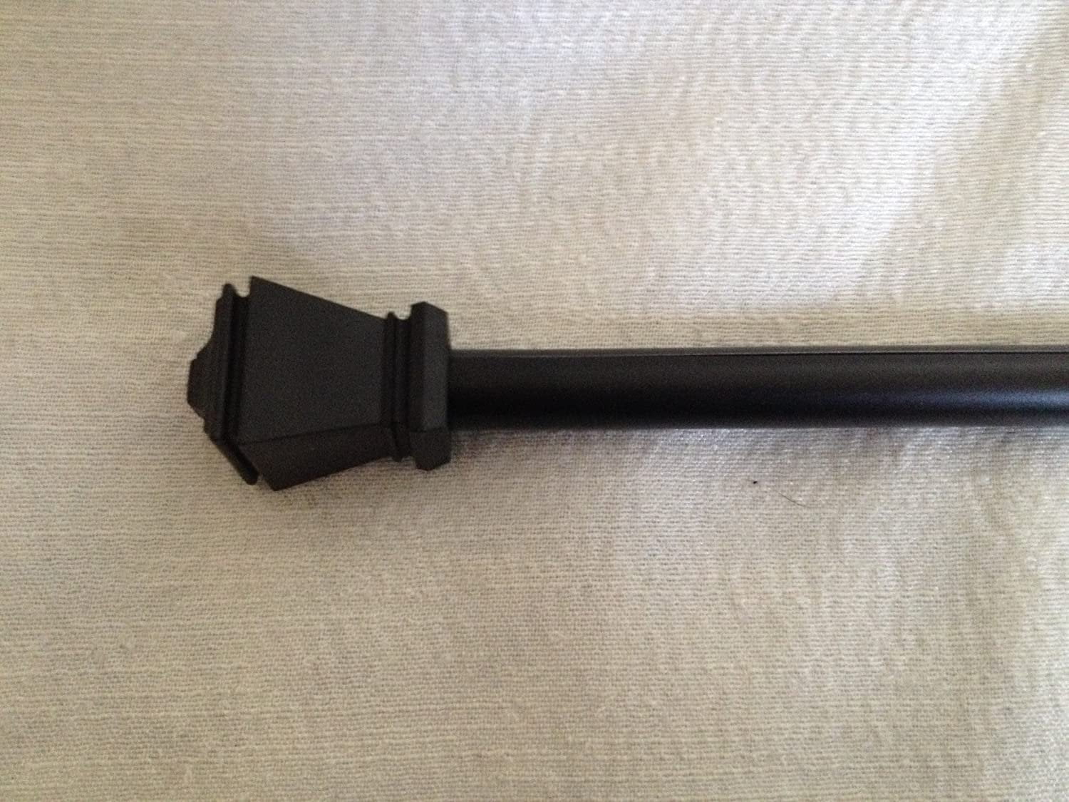 Kenney MFG KN366/5 Amel Cafe Curtain Rod, 28"-48", Black - Walmart.com