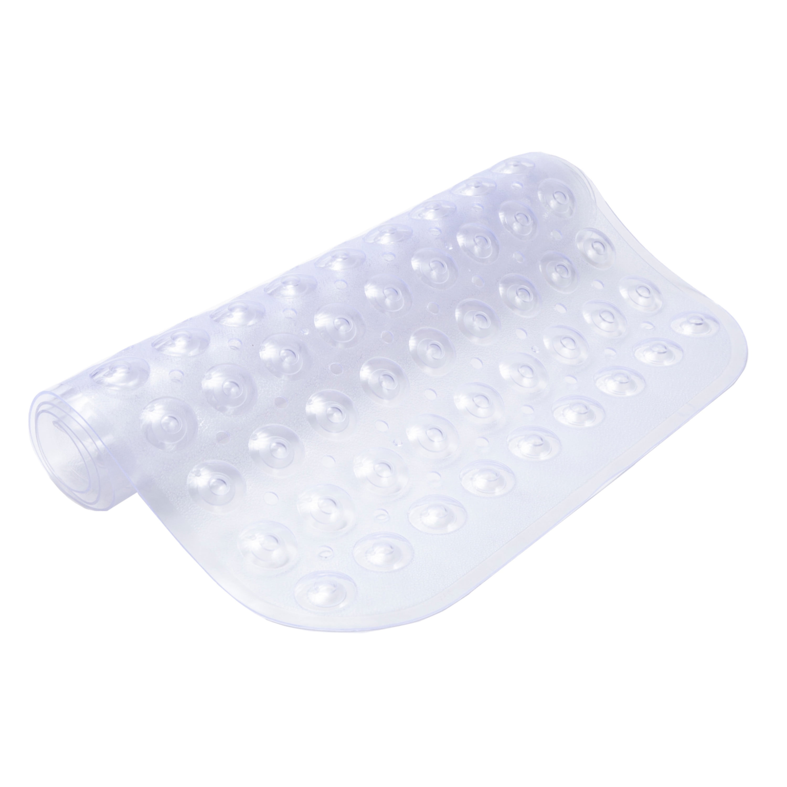 Kenney Microban Protected Bubble Bath Mat, 26.75" L x 14.5" W, Clear ...