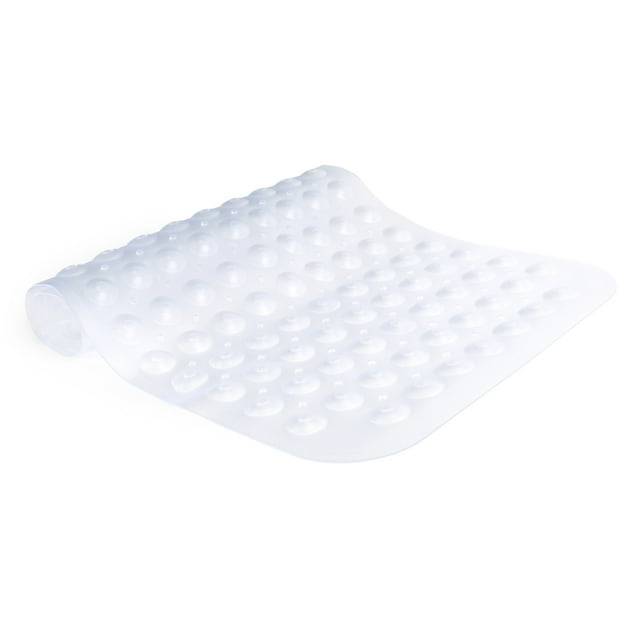 Kenney Microban Protected Bubble Bath Mat, 26.75" L x 14.5" W, Frosted ...