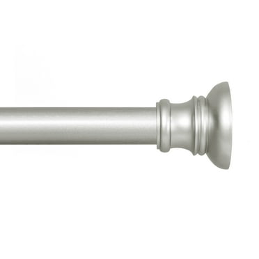 Kenney White Marble Ball Standard Steel Decorative Window Curtain Rod ...