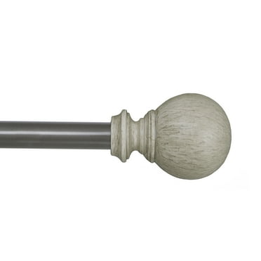 Kenney Lucas 3/4" Standard Decorative Window Curtain Rod, 66-120 ...