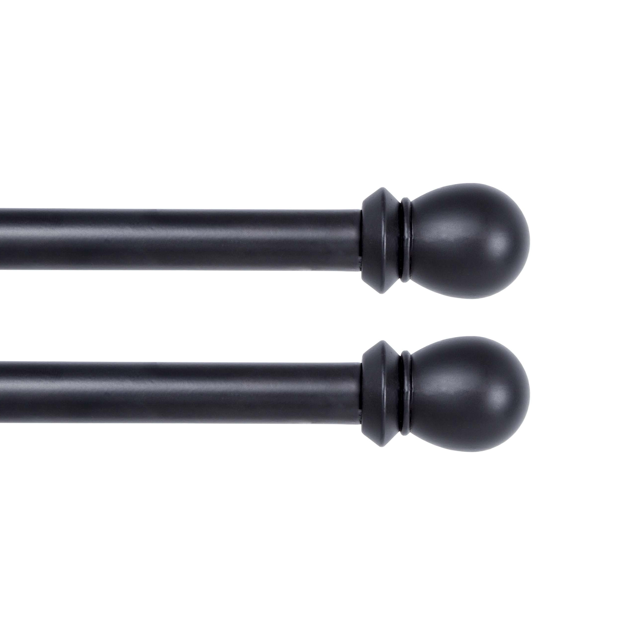 Kenney Scroll Ball Double Curtain Rod 48-86 - Walmart.com