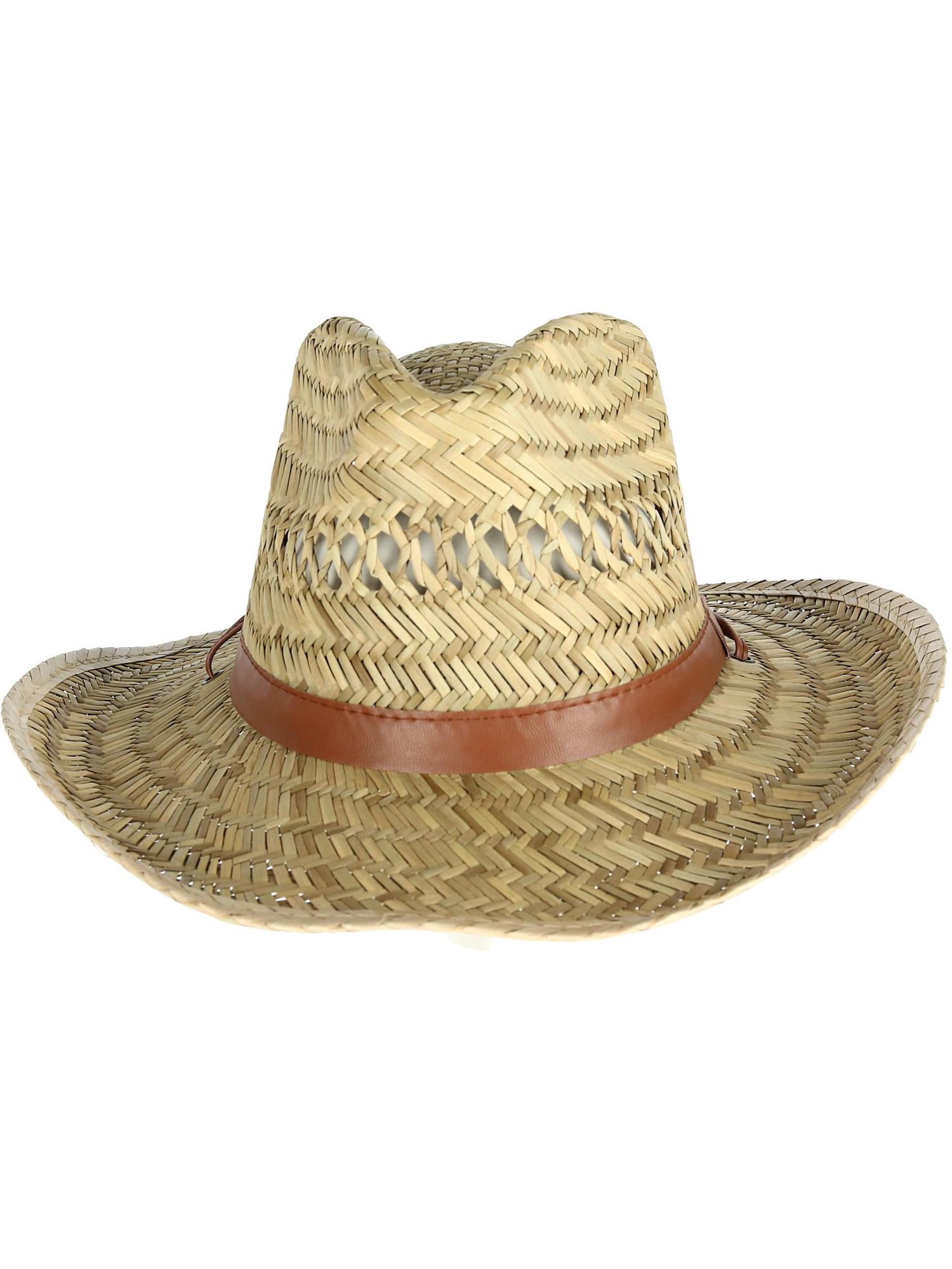 Kenny K Men's Summer Beach Rush Straw Lightweight Safari Hat with ...