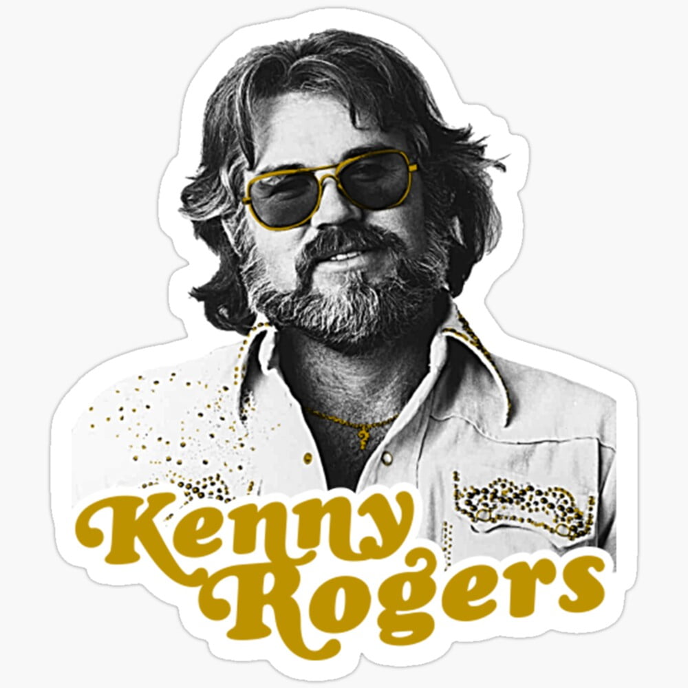 Kenny Rogers __ The Golden Gambler Tribute Sticker Phone Decal Water ...