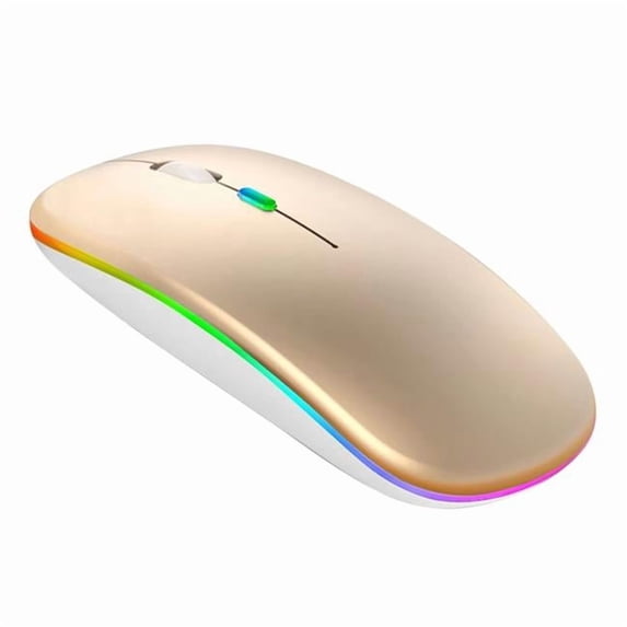 Kenro KNR-E-1030-GOLD Wireless RGB Silent Rechargeable Bluetooth Mouse ...