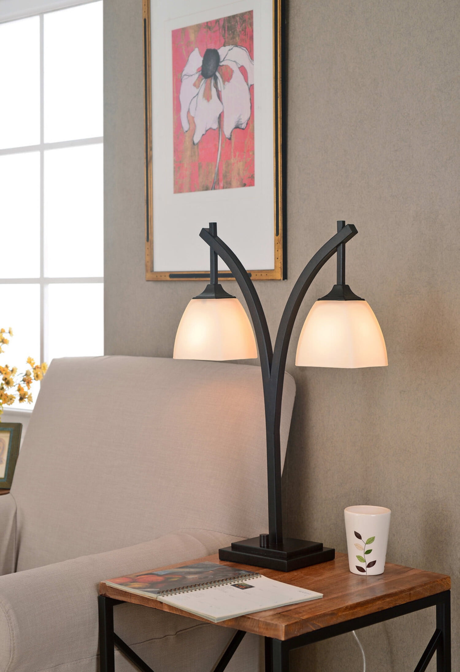 Kenroy Home Structure Table Lamp, Golden Flecked Bronze - Walmart.com