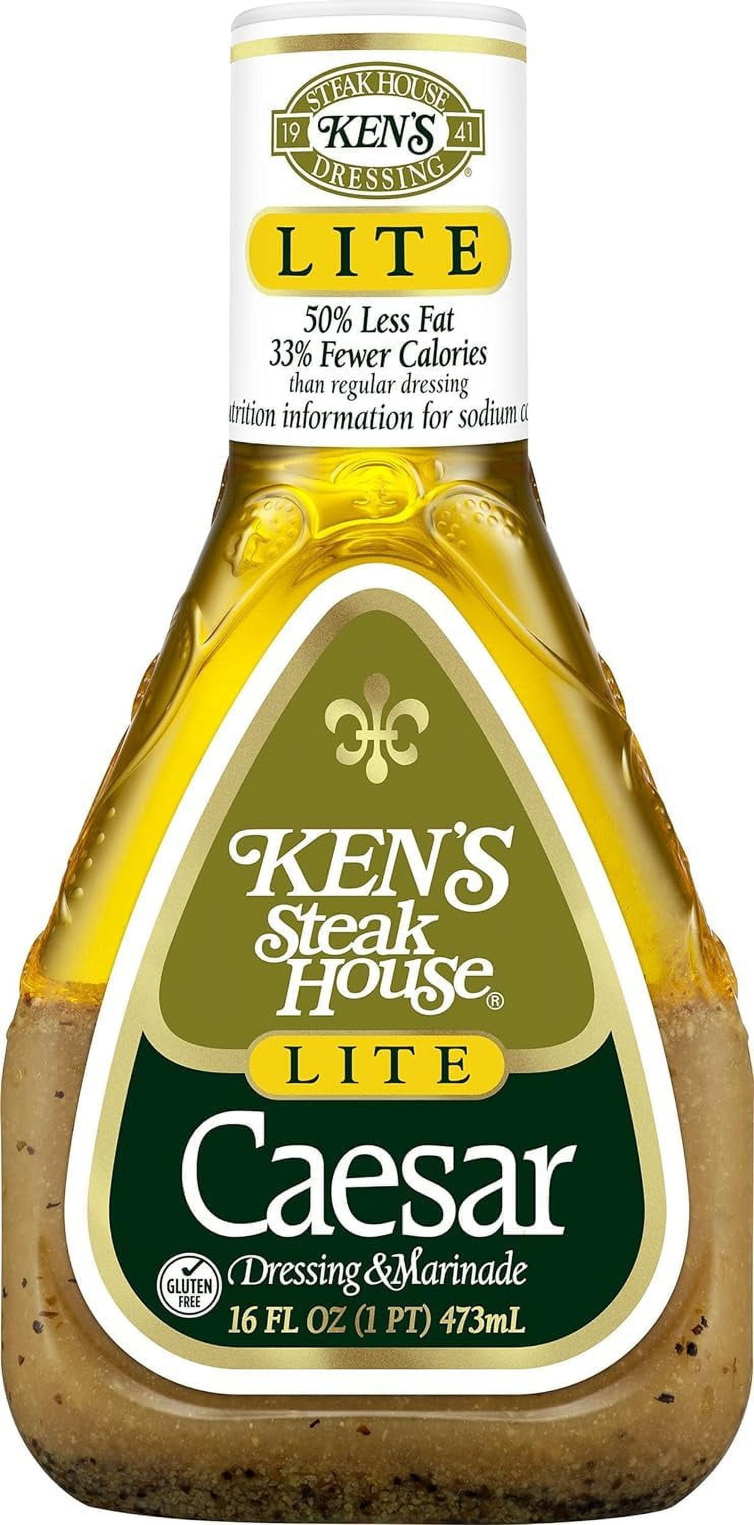 Kens Lite Caesar Salad Dressing, 16 Fluid Ounces, Pack of 1 - Walmart.com