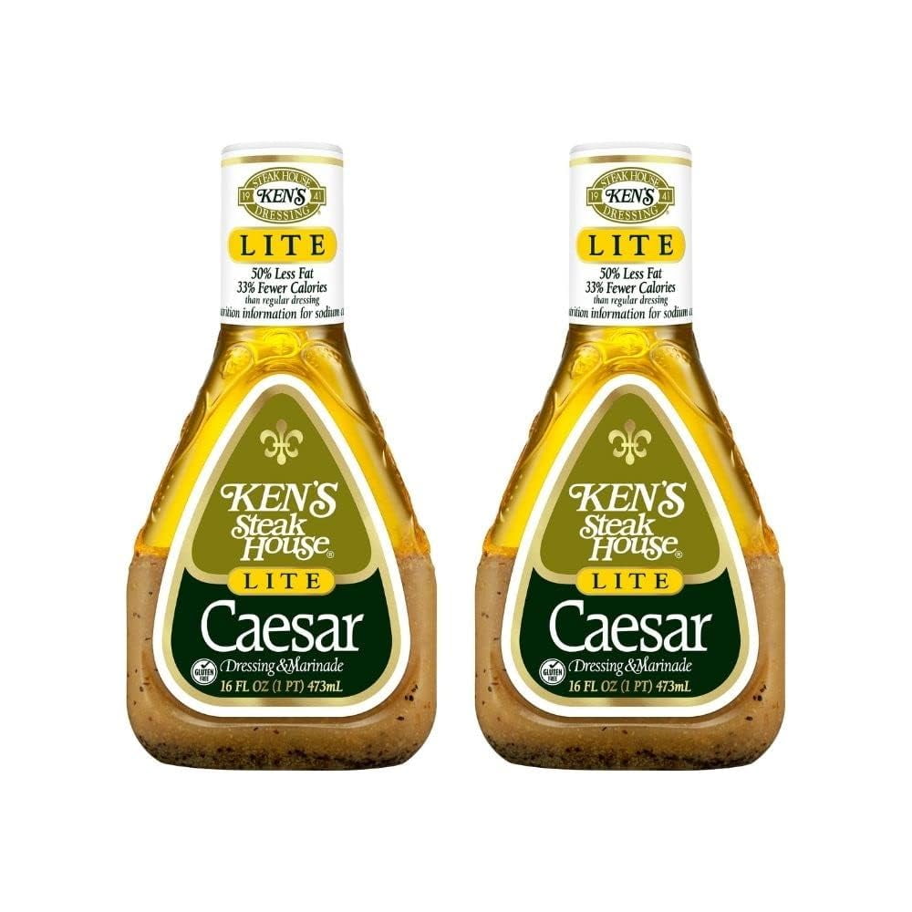 Kens Lite Caesar Salad Dressing, 16 Fluid Ounces, Pack of 2 - Walmart.com