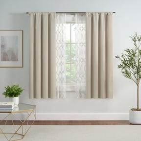 Collections Etc Elegance Sheer Fabric Rod Pocket Top Ascot Window ...