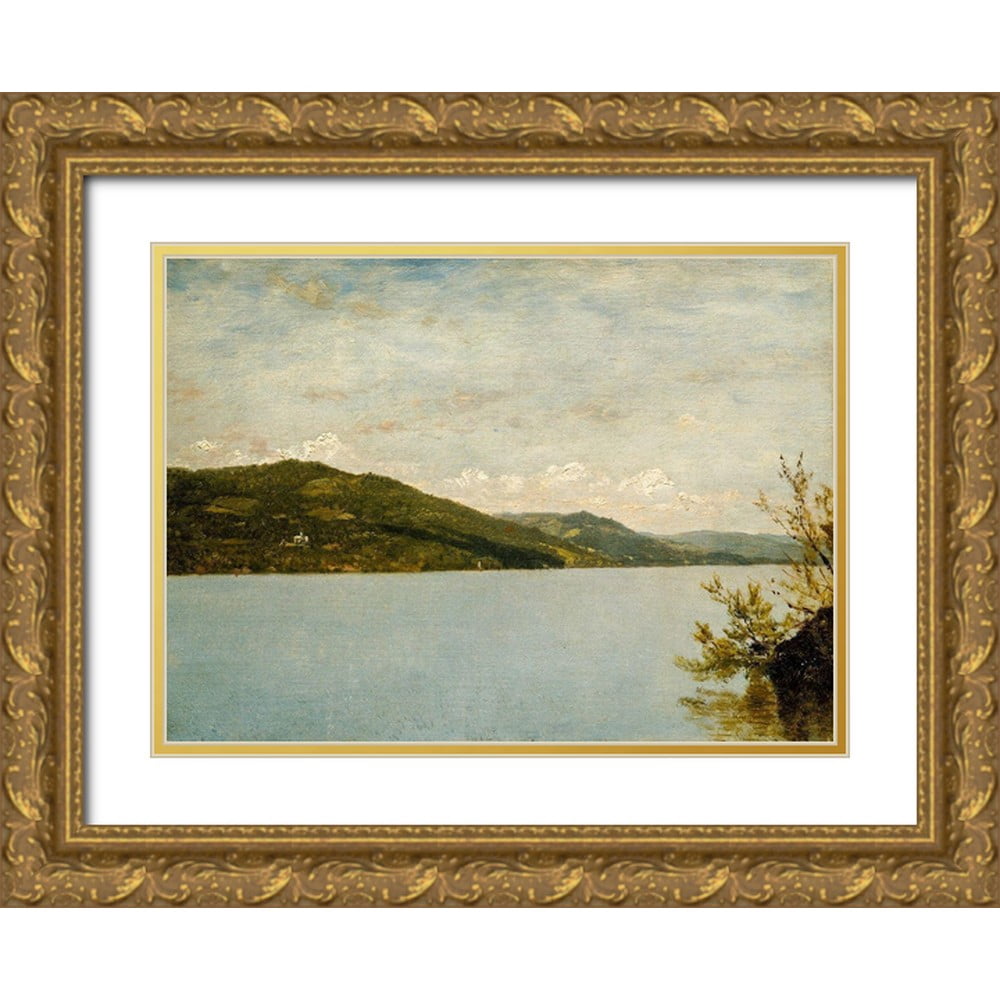Kensett, John Frederick 14x11 Gold Ornate Wood Framed with Double ...