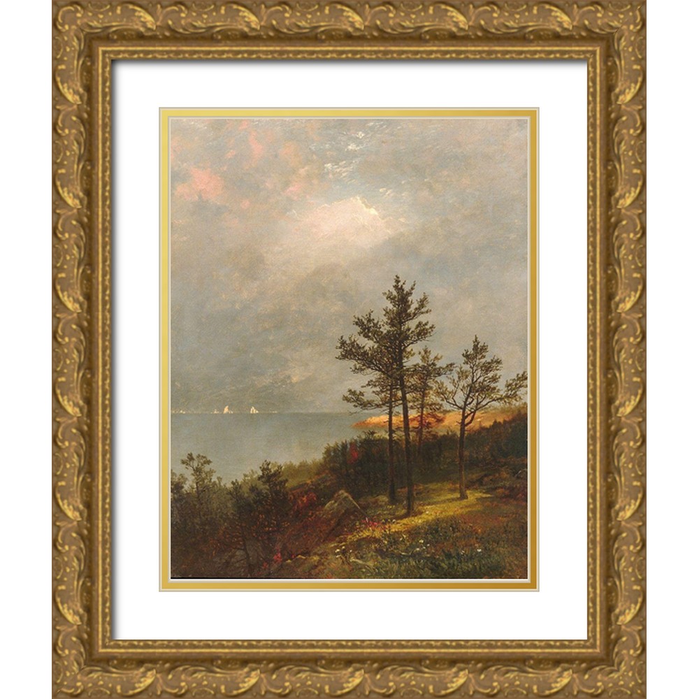 Kensett, John Frederick 20x24 Gold Ornate Wood Framed with Double ...