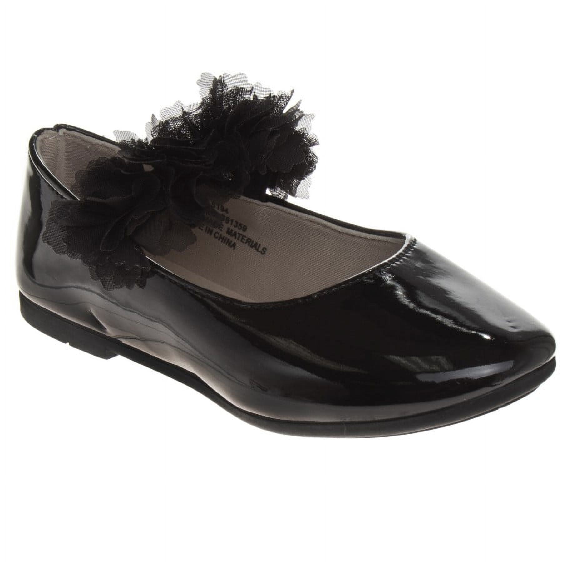 Kensie Girl Little Kids Ballerina Flats - Black Patent, 4 - Walmart.com