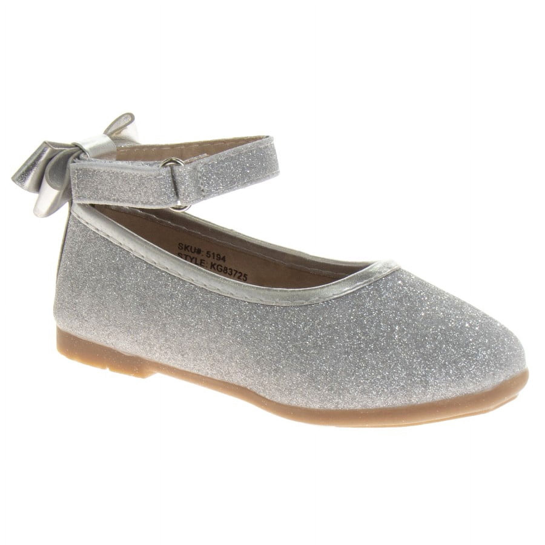 Kensie Girl Little Kids Ballerina Flats, Silver, 13 - Walmart.com