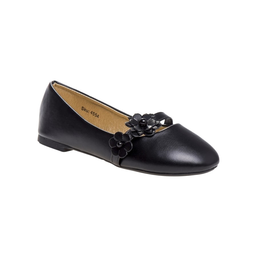 Kensie Girl Little Kids Ballerinas Flats , Black Smooth, 4 - Walmart.com