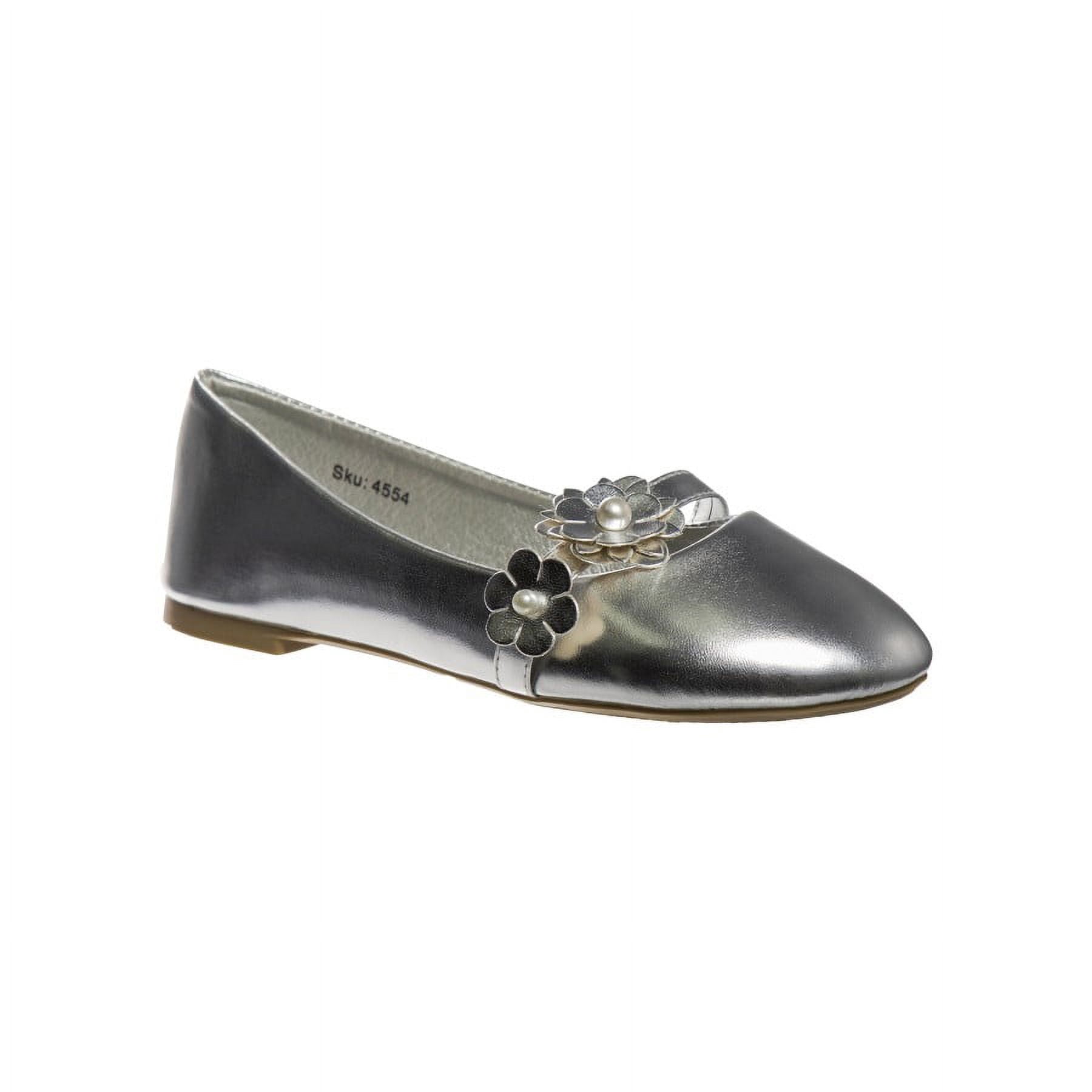 Kensie Girl Little Kids Ballerinas Flats - Silver Met, 1 - Walmart.com