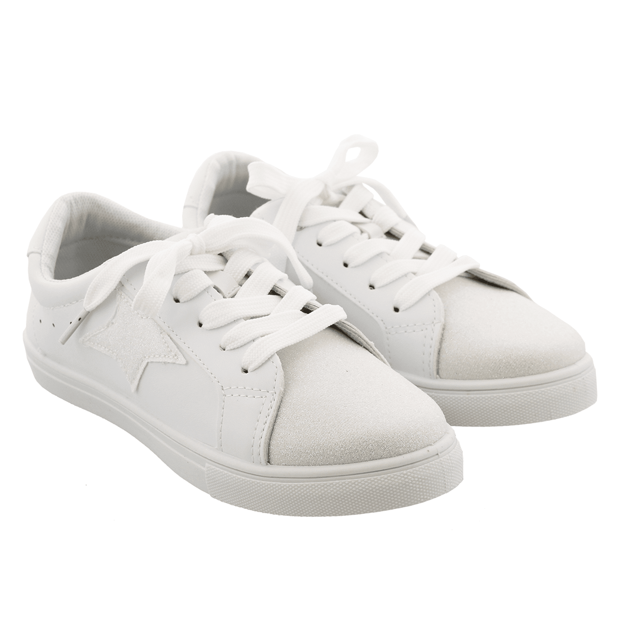 Kensie Girl Low Top Sneaker Casual Lace Up Shoes, White Stars KG95120M ...