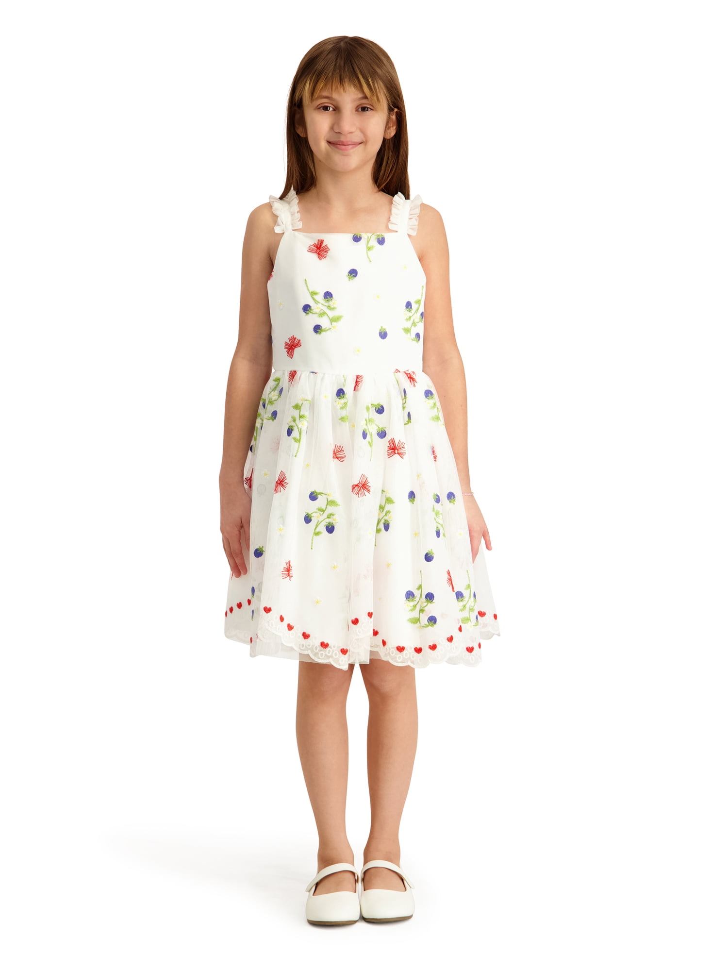Kensie Girl Sleeveless Beaded Soutache Dress with Tiered Skirt, Sizes 4 ...