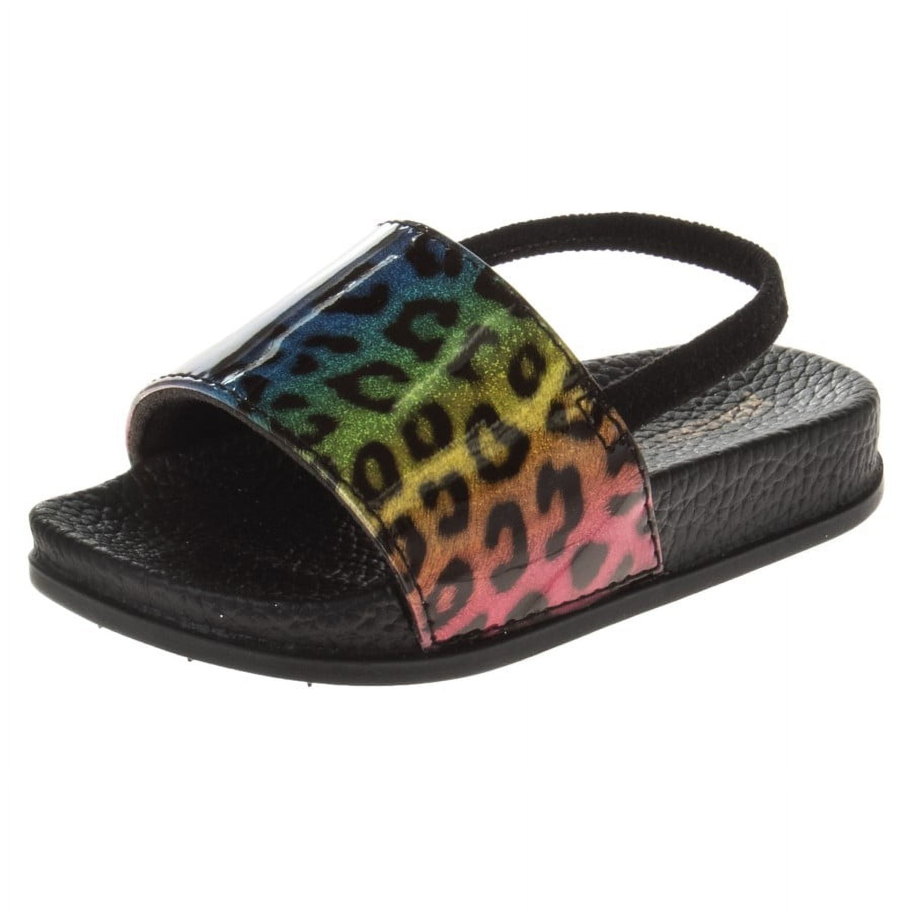 Kensie Girl Slides (Little Kid Sizes) - Black/Multi, 12 - Walmart.com