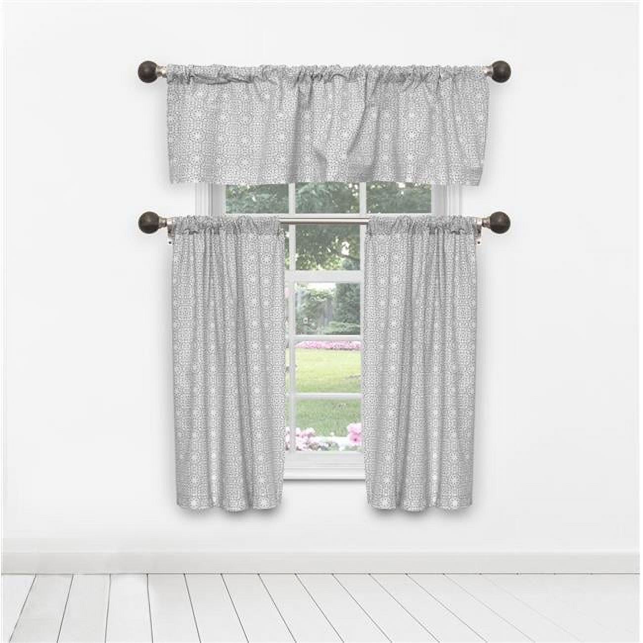 Kensie LIKGY=12 /15097 Tier & Valance Set - Window Curtain Panels ...