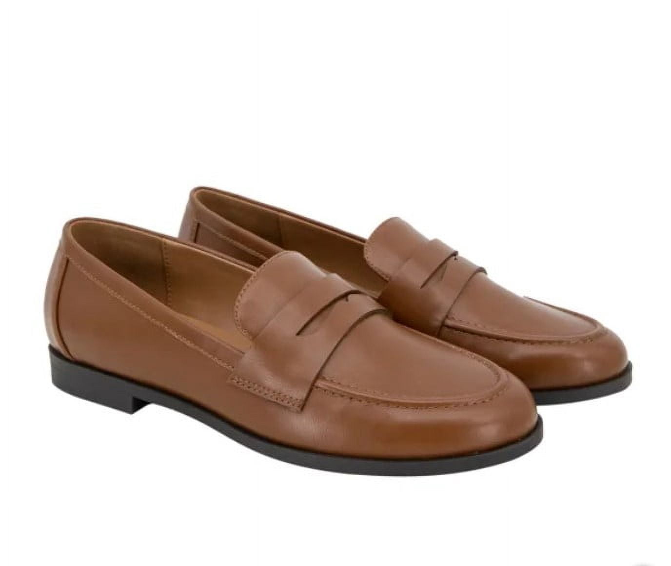 Kensie Ladies' Size 9 Penny Loafers Slip-on Shoes, Cognac - Walmart.com
