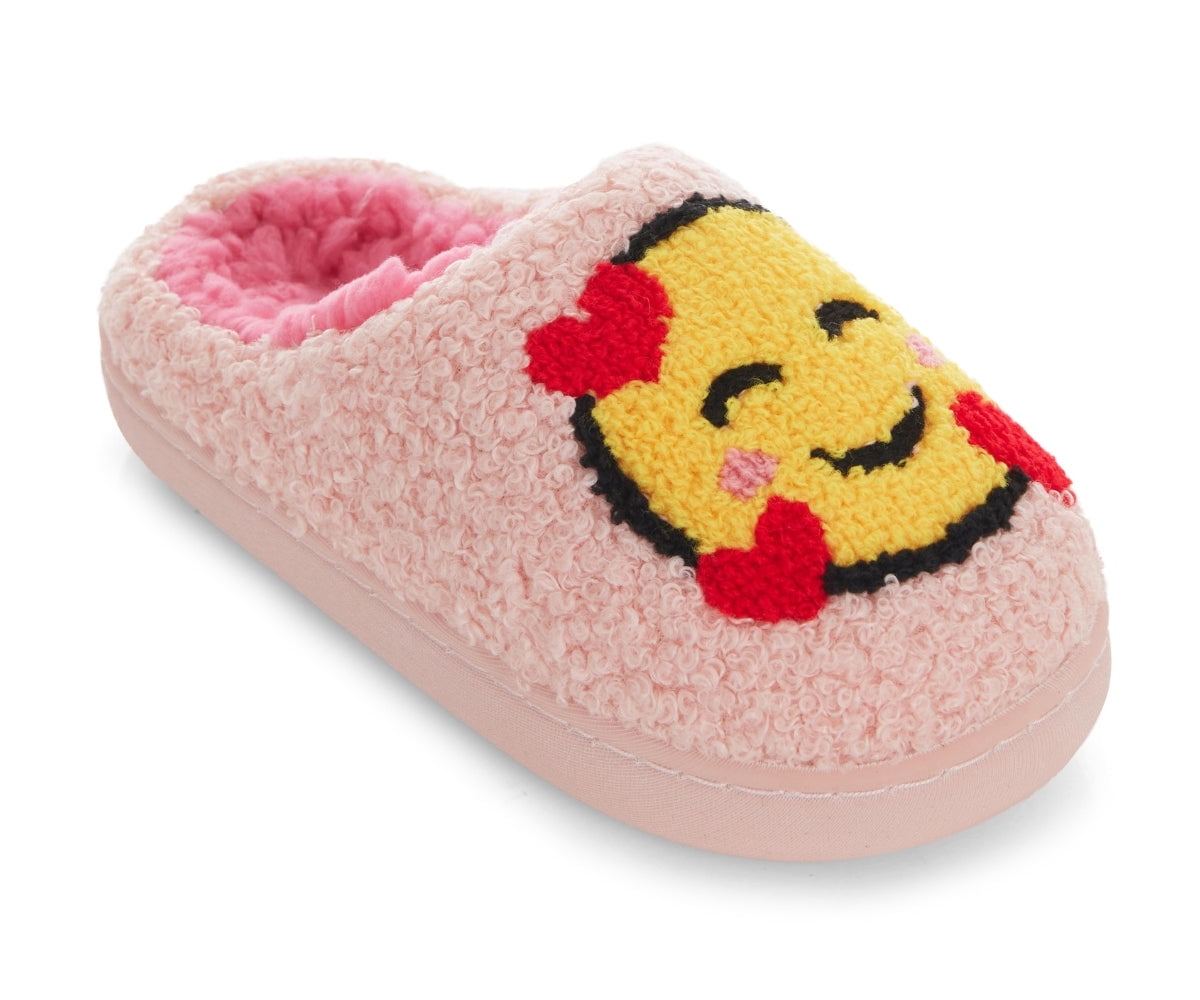 Kensie Slippers for Kids Smiley Face Slippers for Girls - Fuzzy Cute ...