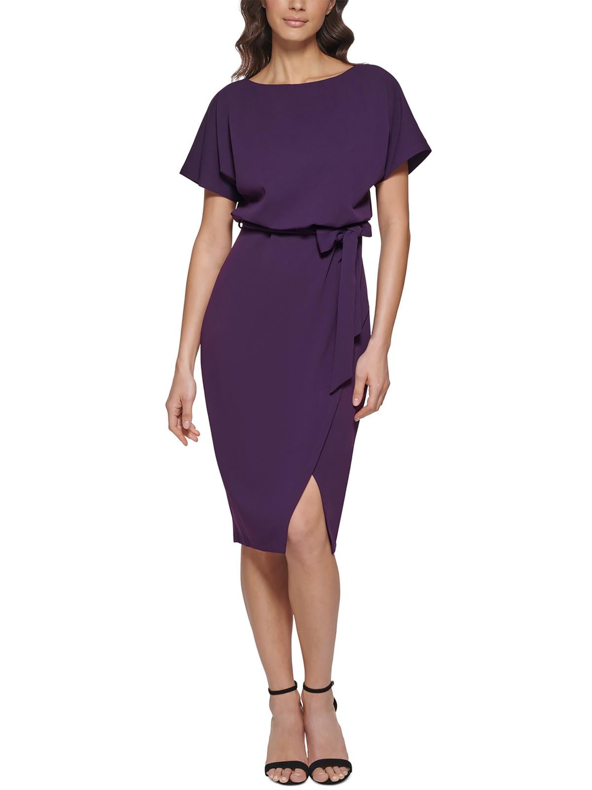 Kensie Womens Blouson Split Wrap Dress - Walmart.com