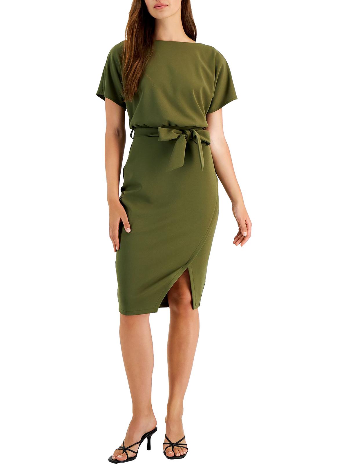 Kensie Womens Blouson Split Wrap Dress - Walmart.com