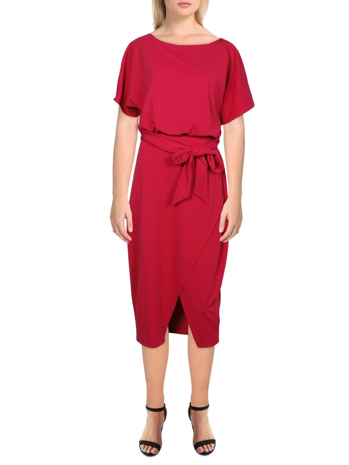 Kensie Womens Blouson Split Wrap Dress - Walmart.com