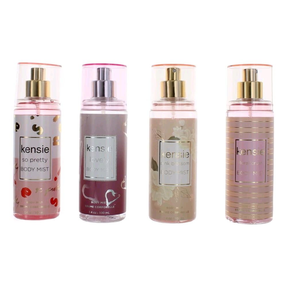 Kensie awgkenbm4 Kensie Body Mist Variety Gift Set for Women - 4 Piece ...